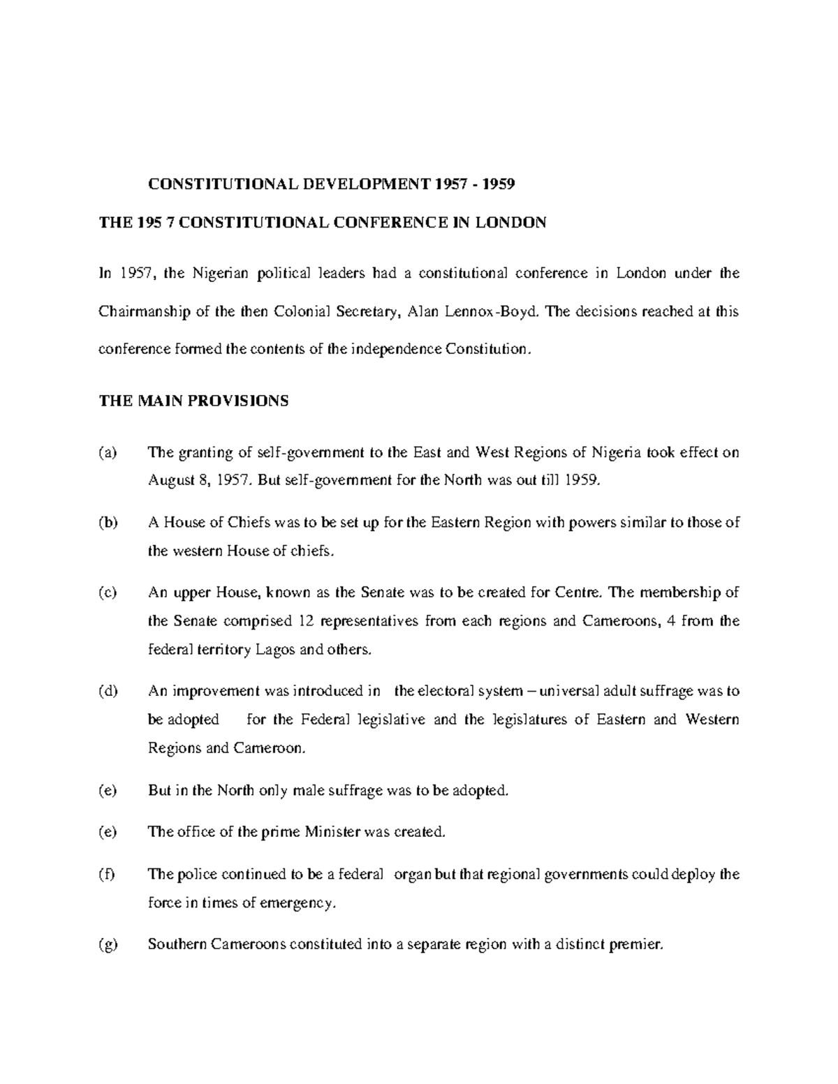 Constitutional Development 1957 - CONSTITUTIONAL DEVELOPMENT 1957 ...