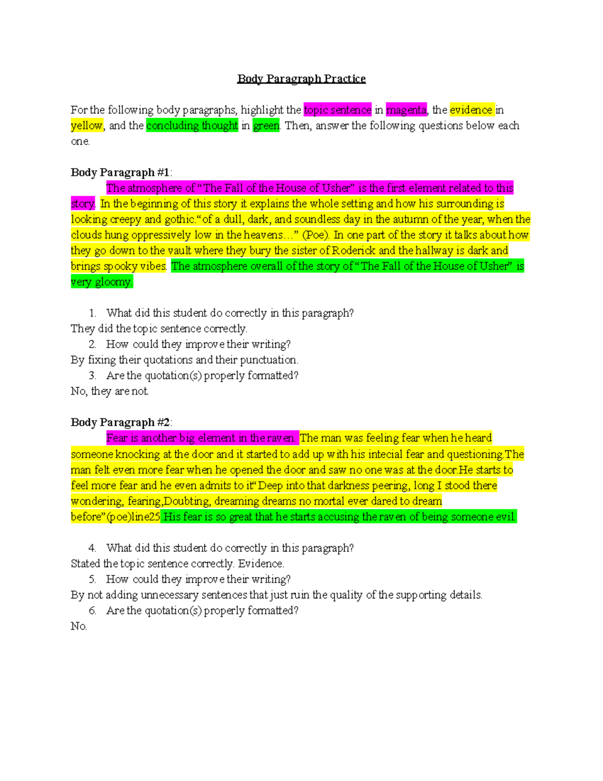 Janco Guzman - Body Paragraph Practice - Body Paragraph Practice For ...