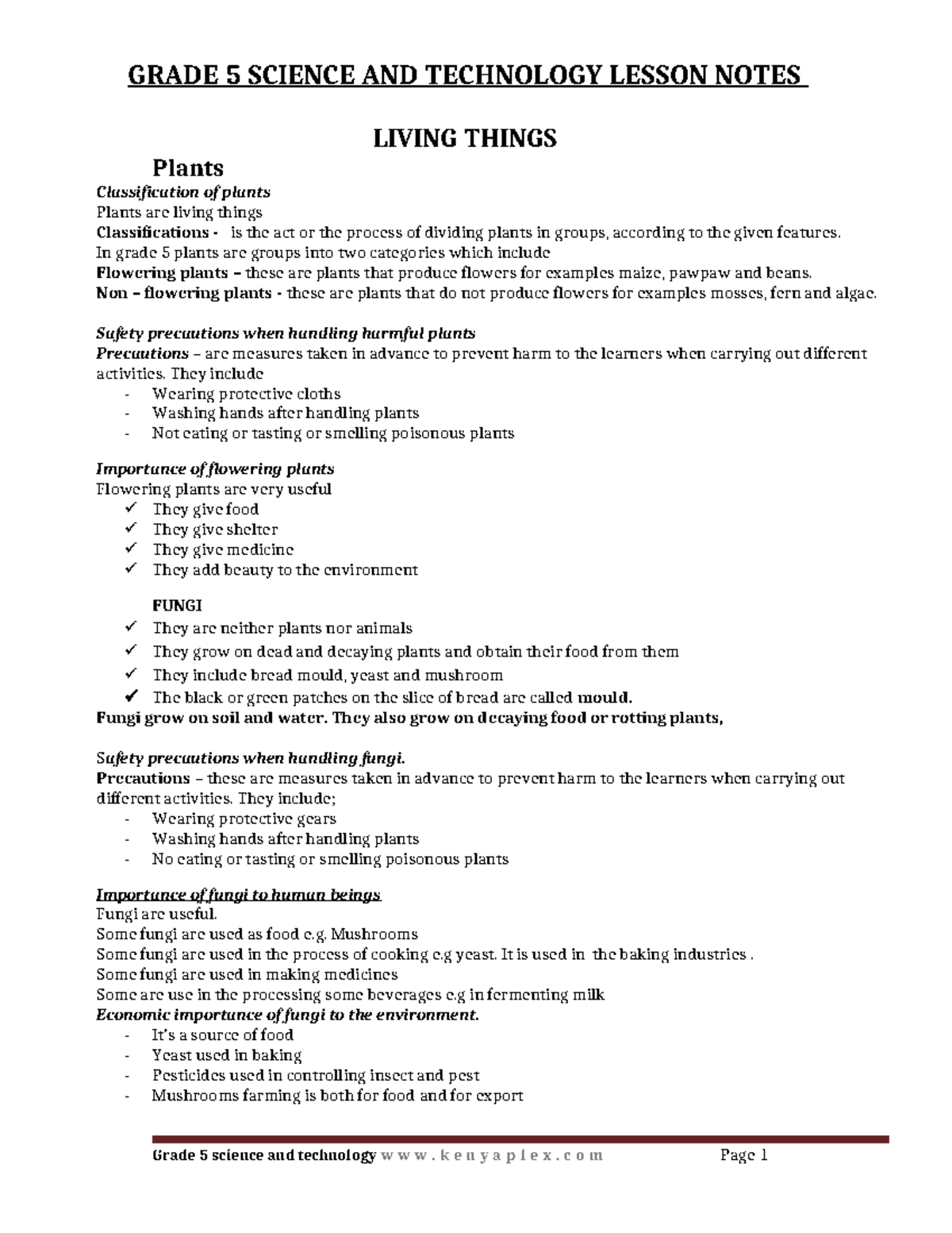 Science-and-technology-notes grade-5 - GRADE 5 SCIENCE AND TECHNOLOGY ...
