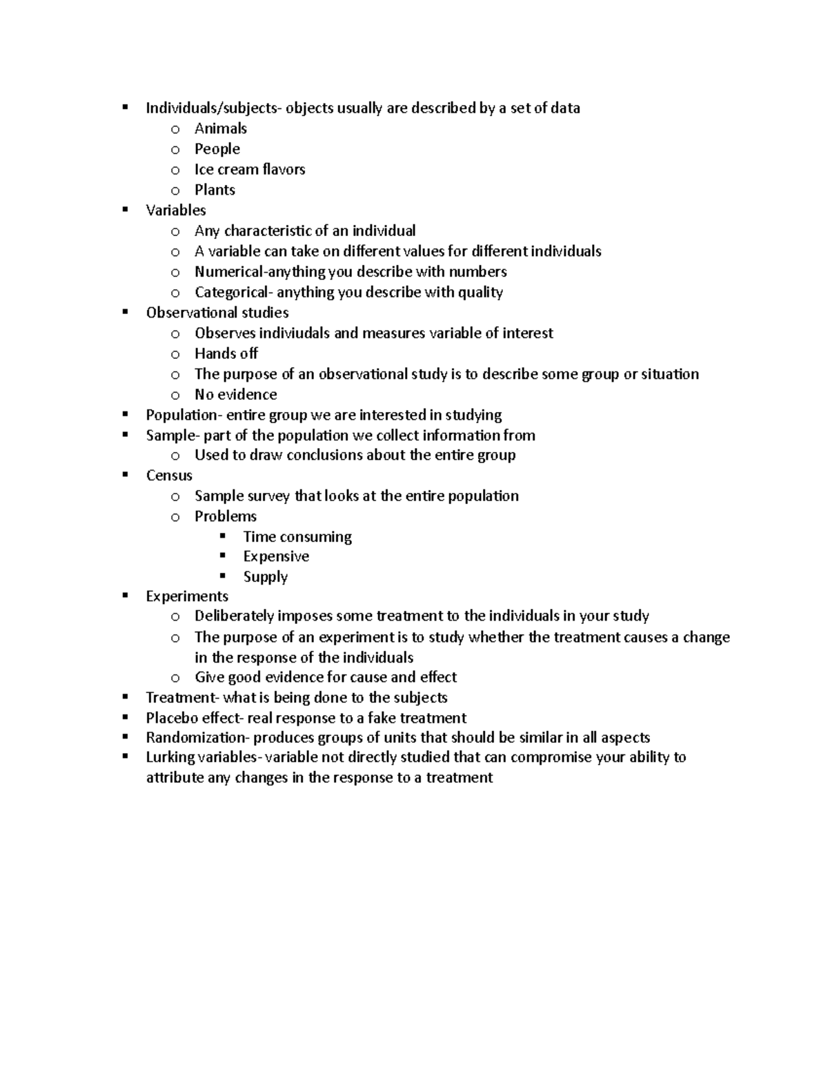 Exam 1 vocab - Individuals/subjects- objects usually are described by a ...