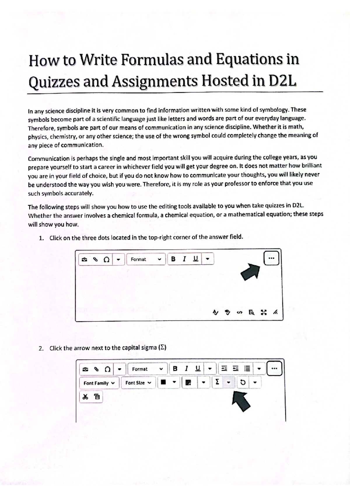 Practice Quiz Written Work - How to Write Formulas and Equations in ...