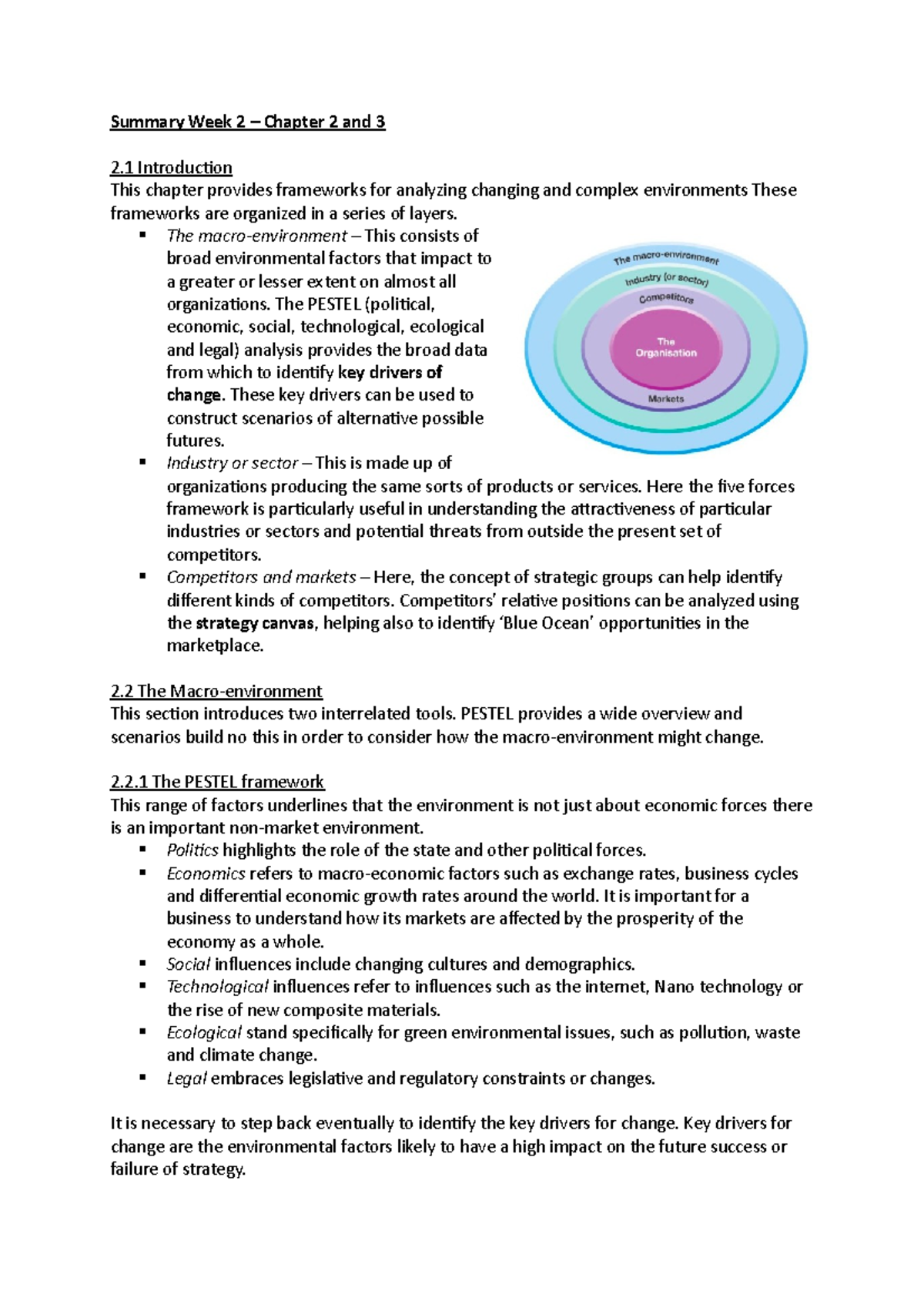 Summary Chapter 2 - Summary Week 2 Chapter 2 and 3 2 Introduction This ...