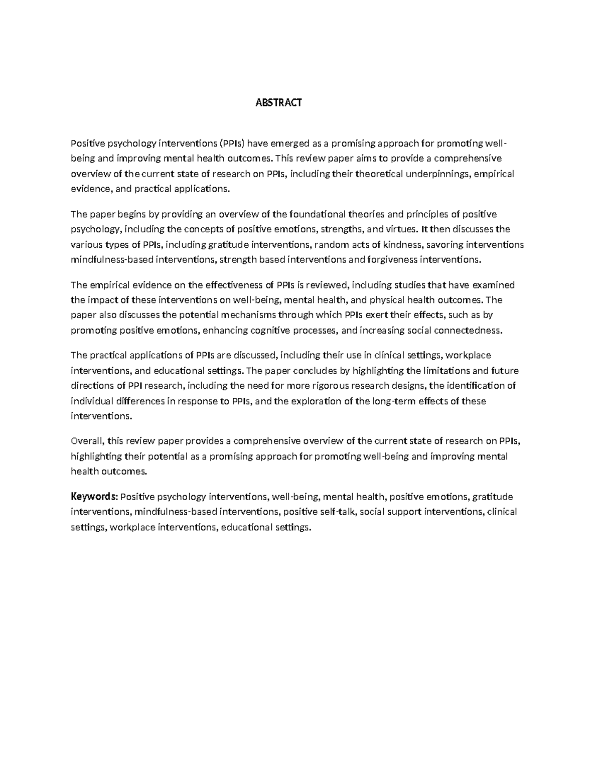 Abstract gdc bani - Summary Positive Psychology (Theory) - ABSTRACT ...