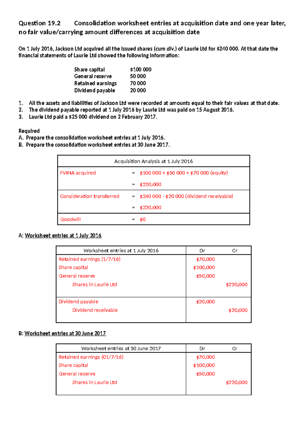 Docx - Notes For your final exam - Question 19 Consolidation worksheet ...