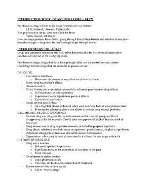 Drugs and behavior - unit 16: Preventing substance abuse - Preventing ...