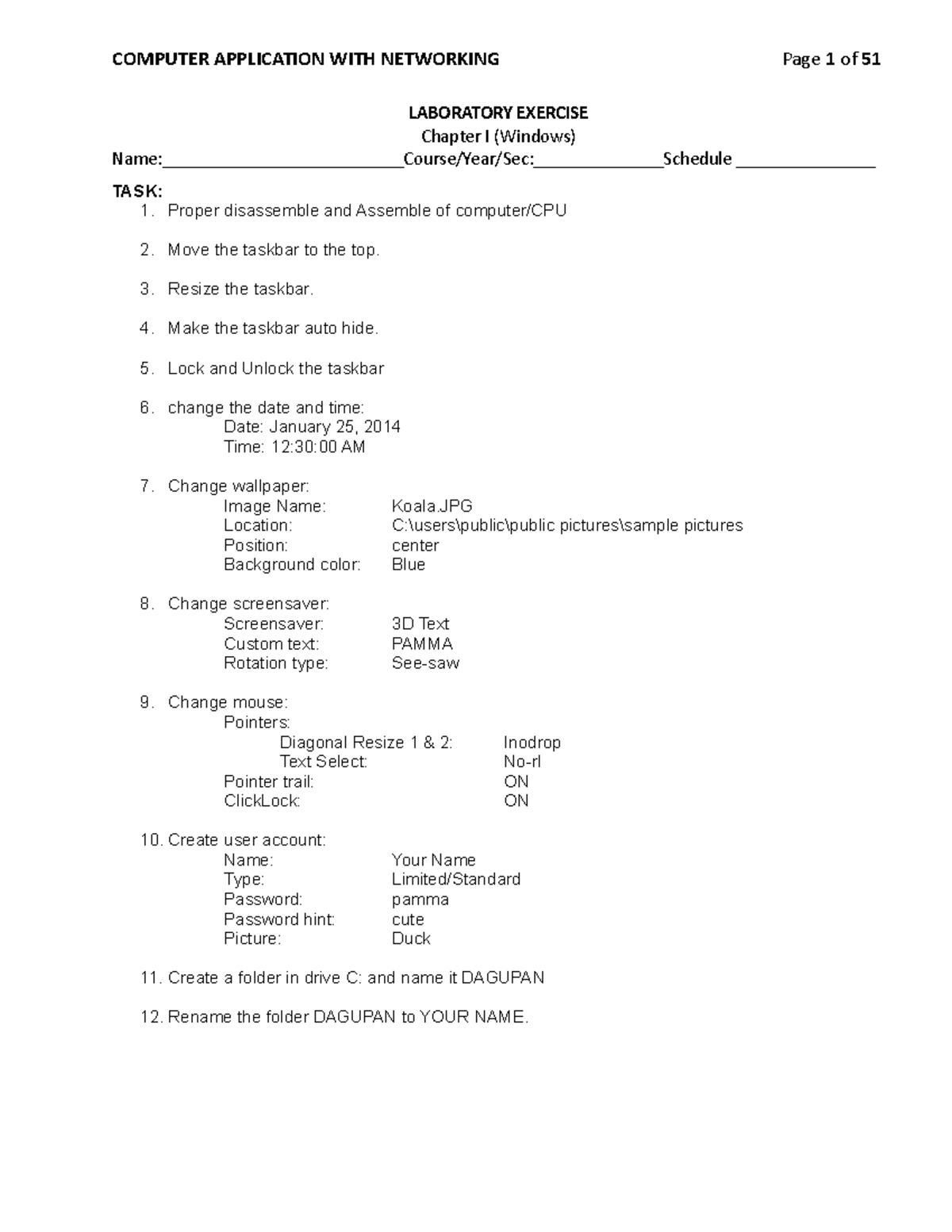 Laboraty Exercise - LABORATORY EXERCISE Chapter I (Windows) - Studocu
