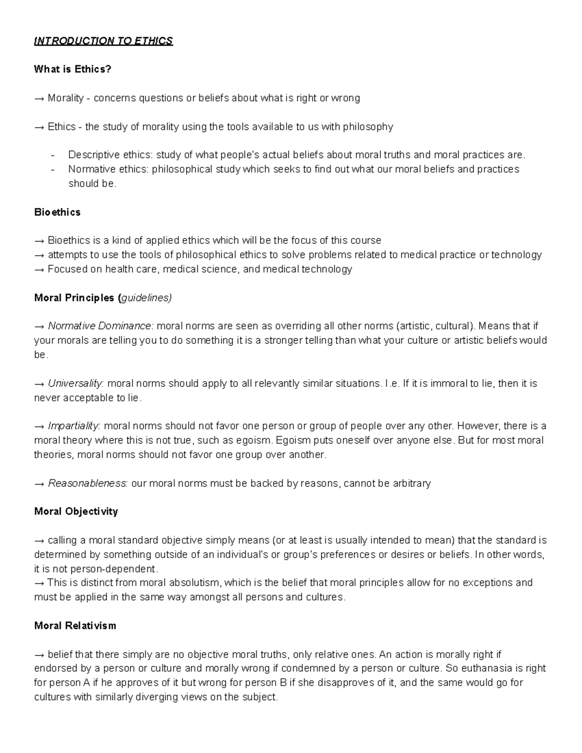 PHI237 Intro To Ethics - Alexander Stephen Anderson - INTRODUCTION TO ...