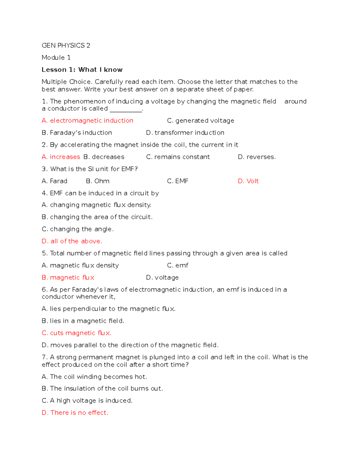 Genphyics MODS 1 - Module 1 physics lecture - GEN PHYSICS 2 Module 1 ...