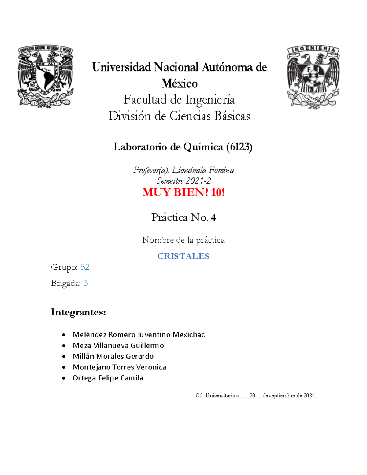 Practica-4-LAB - practicas de quimica facultad de ingenieria ...