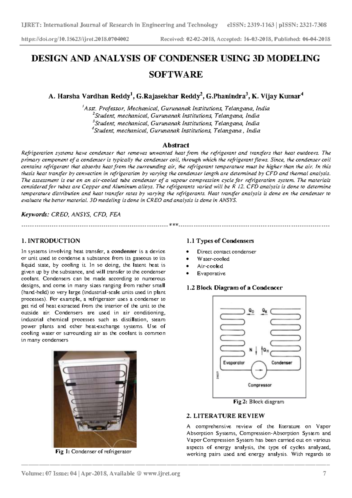 Ijret 2018 0704002 - Info - doi/10.15623/ijret.2018.0704002 Received ...