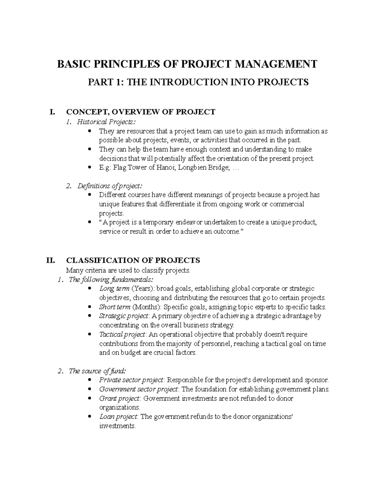 Basic Principles OF Project Management - BASIC PRINCIPLES OF PROJECT ...