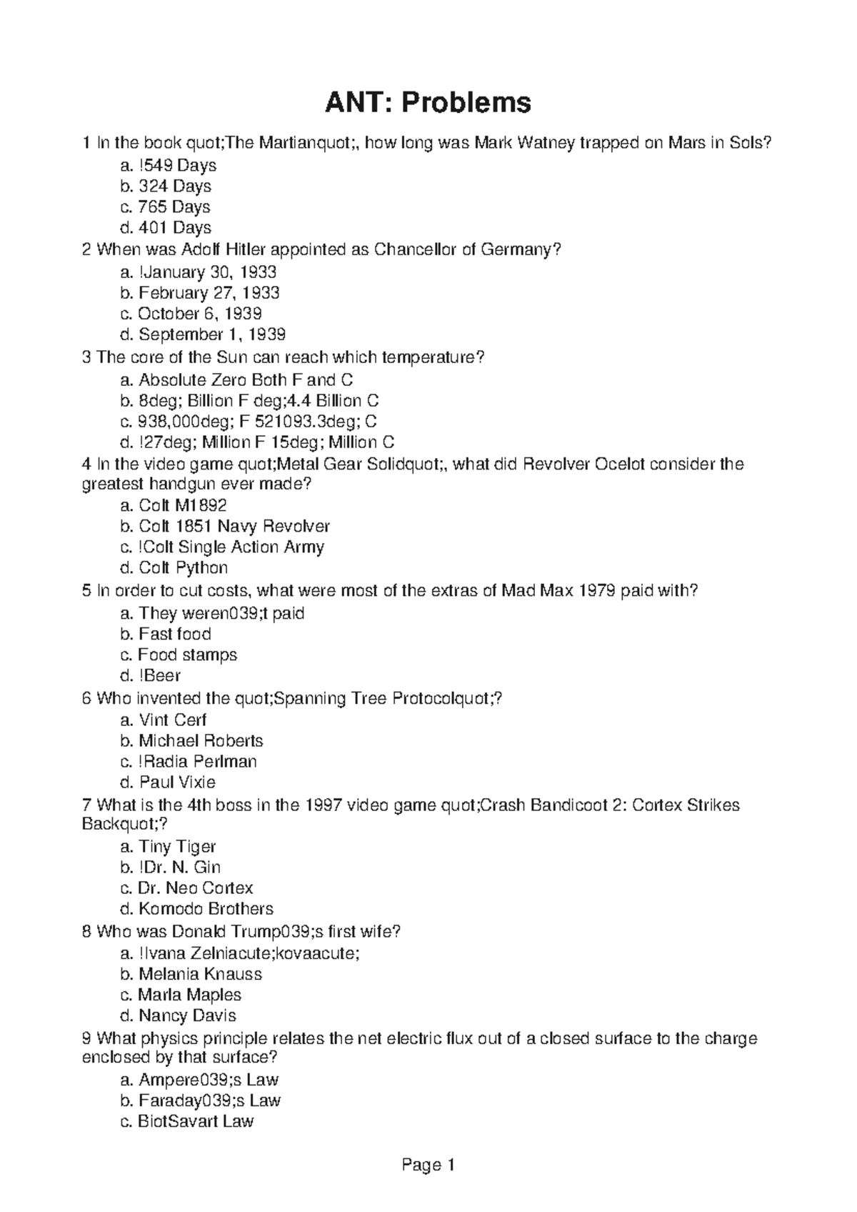 ANT204-Assessment-1 - ANT204 - ANT: Problems 1 In the book quot;The ...