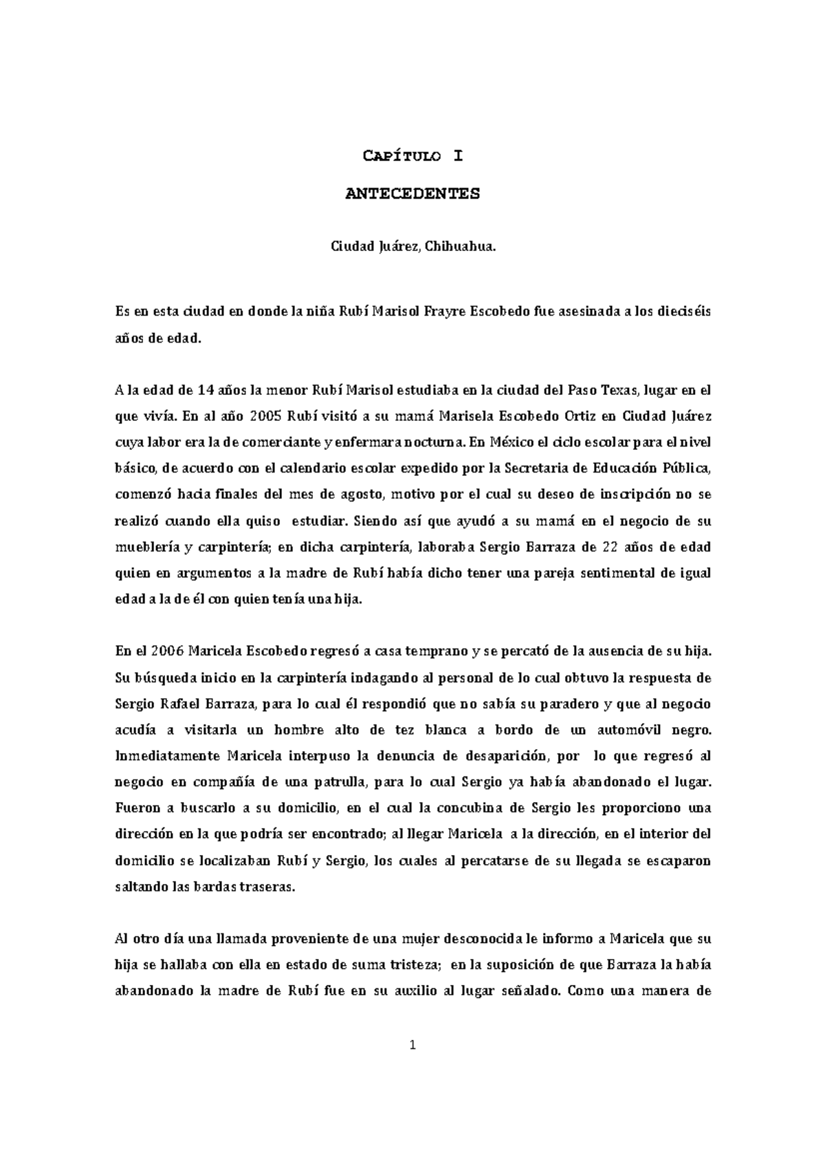 RUBY Fraire Caos Ruby CAP TULO I ANTECEDENTES Ciudad Ju rez