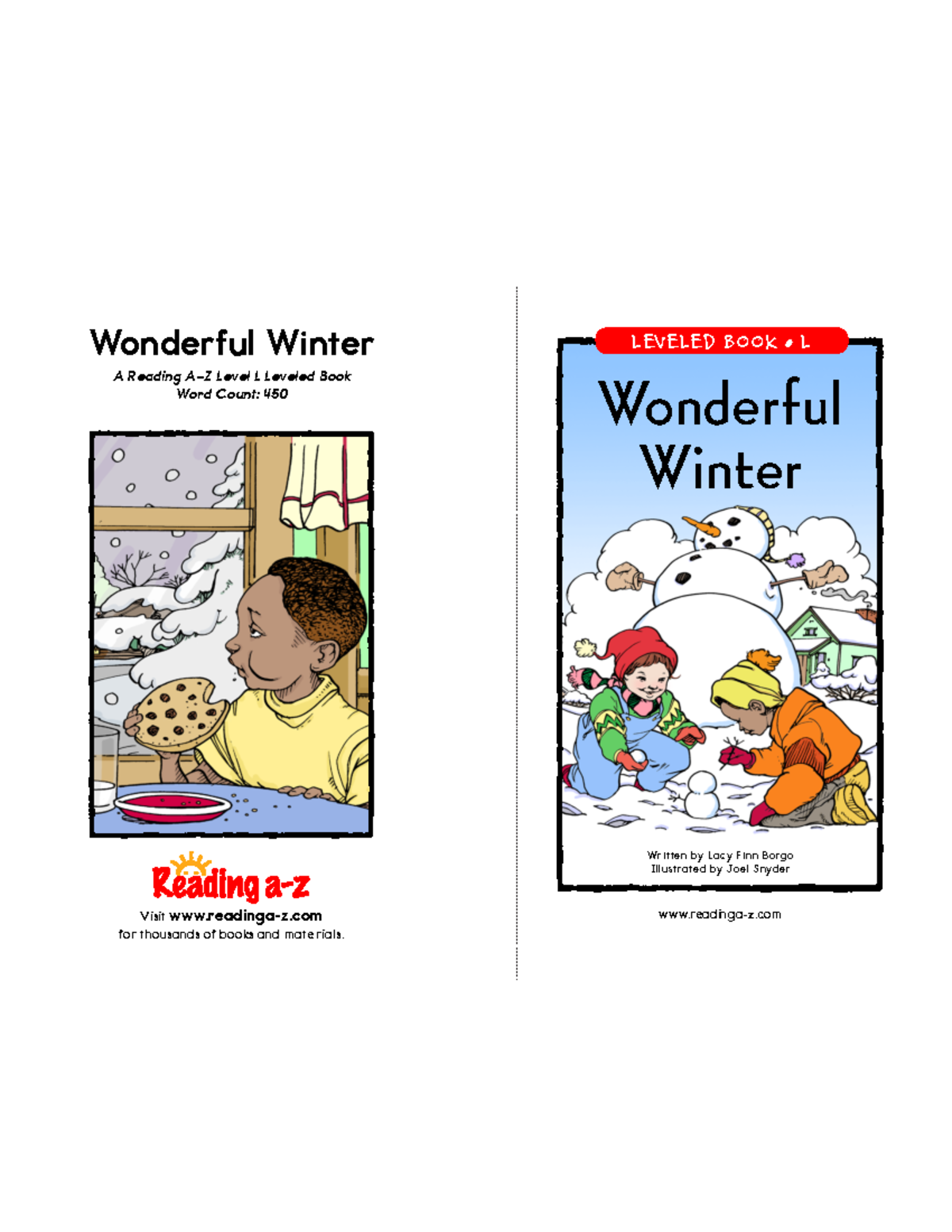 Open Wonderful Winter - L 2 - readinga-z Wonderful Winter Wonderful ...