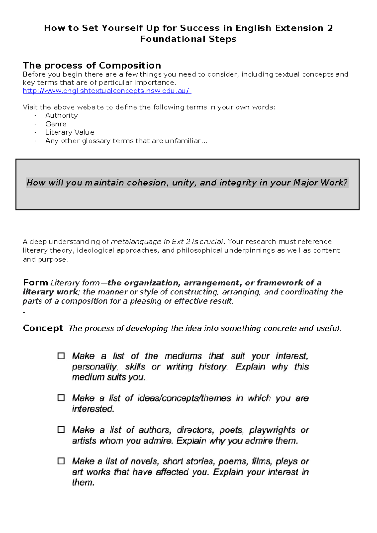 How to Set Yourself Up for Success in English Extension 2 Foundational ...