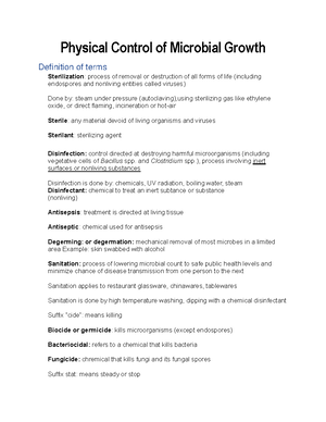 Lecture 1 - Characterization of Microorganisms - OUTLINE I ...