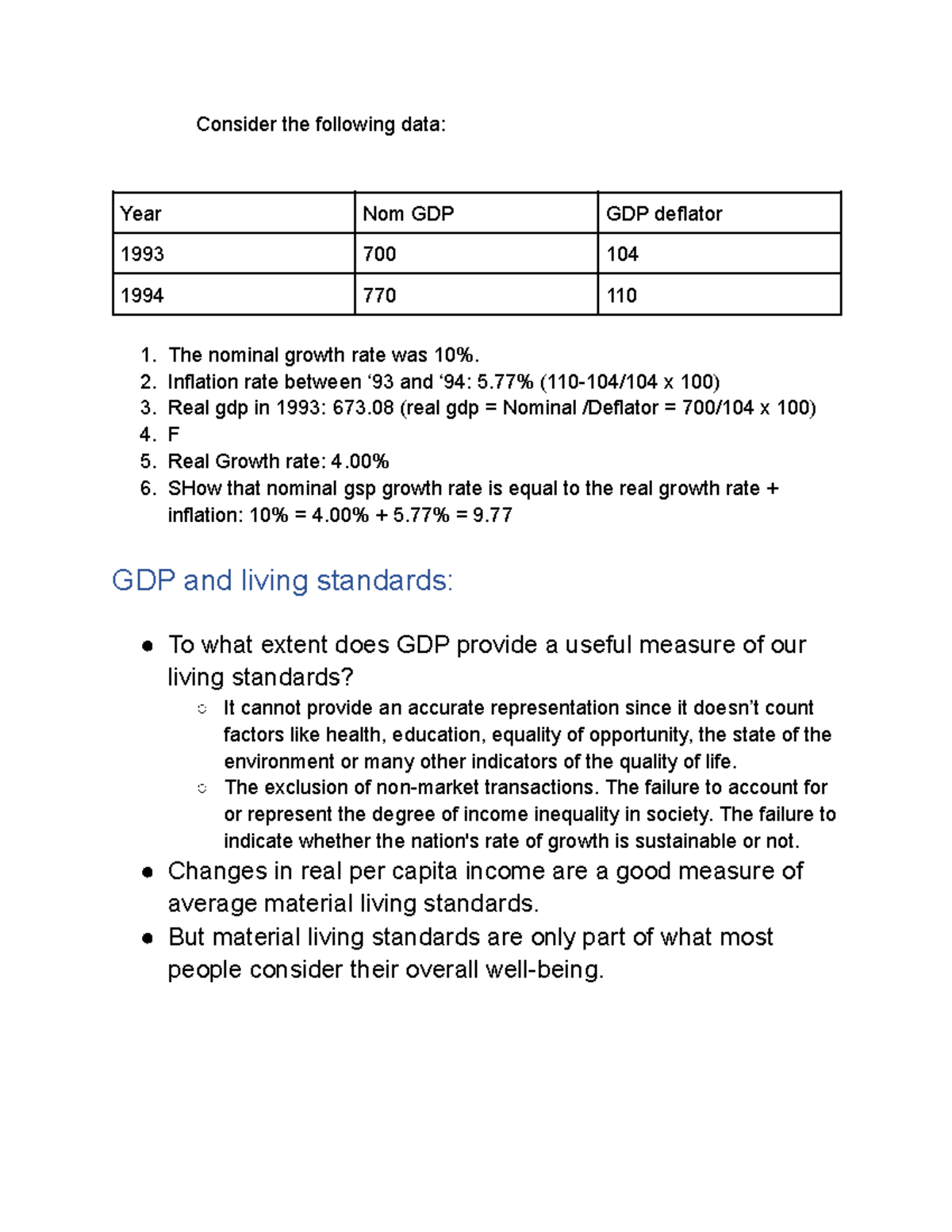 ECON 203- Macro CHAP 19-23 - Consider the following data: Year Nom GDP ...