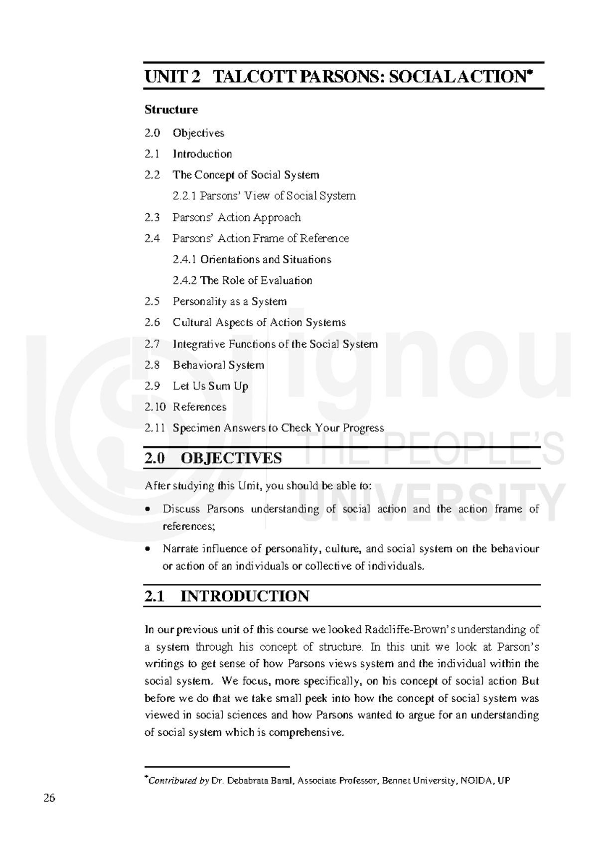 Unit-2 - Socio ignou notes - Function, System and Structure UNIT 2 ...