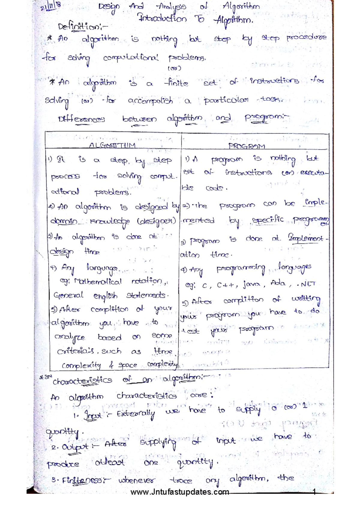 DAA -UNIT-1 - Very easy. - Computer Science - Studocu