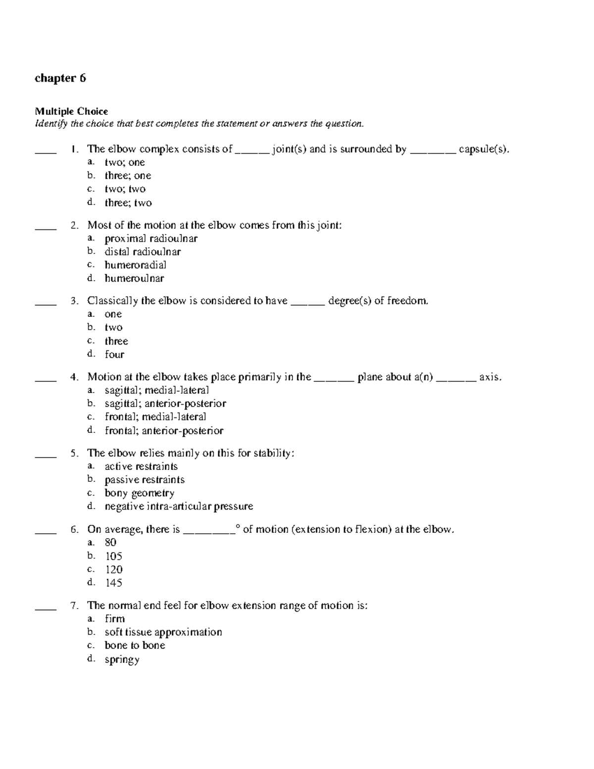 6 February 2020, questions and answers - chapter 6 Multiple Choice ...