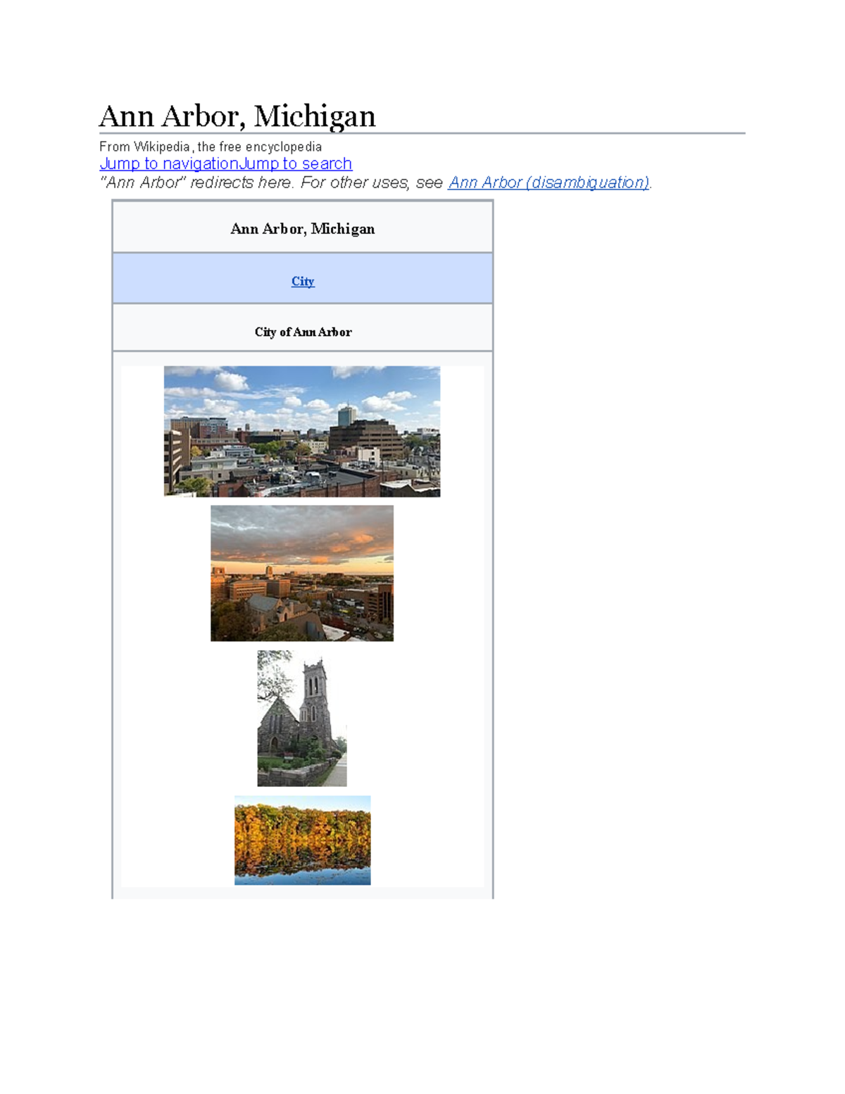 Ann Arbor, Michigan - Lecture notes 1-5 - Ann Arbor, Michigan From ...