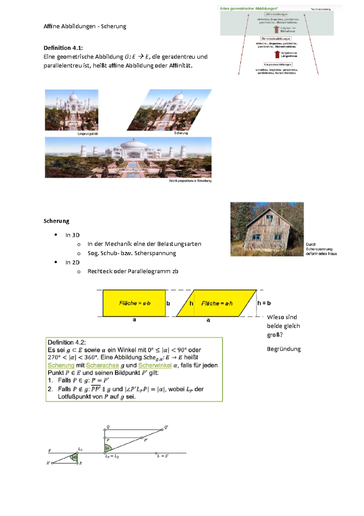 Scherung - Wintersemester 20/21 Vorlesungsinhalte zur elementaren ...