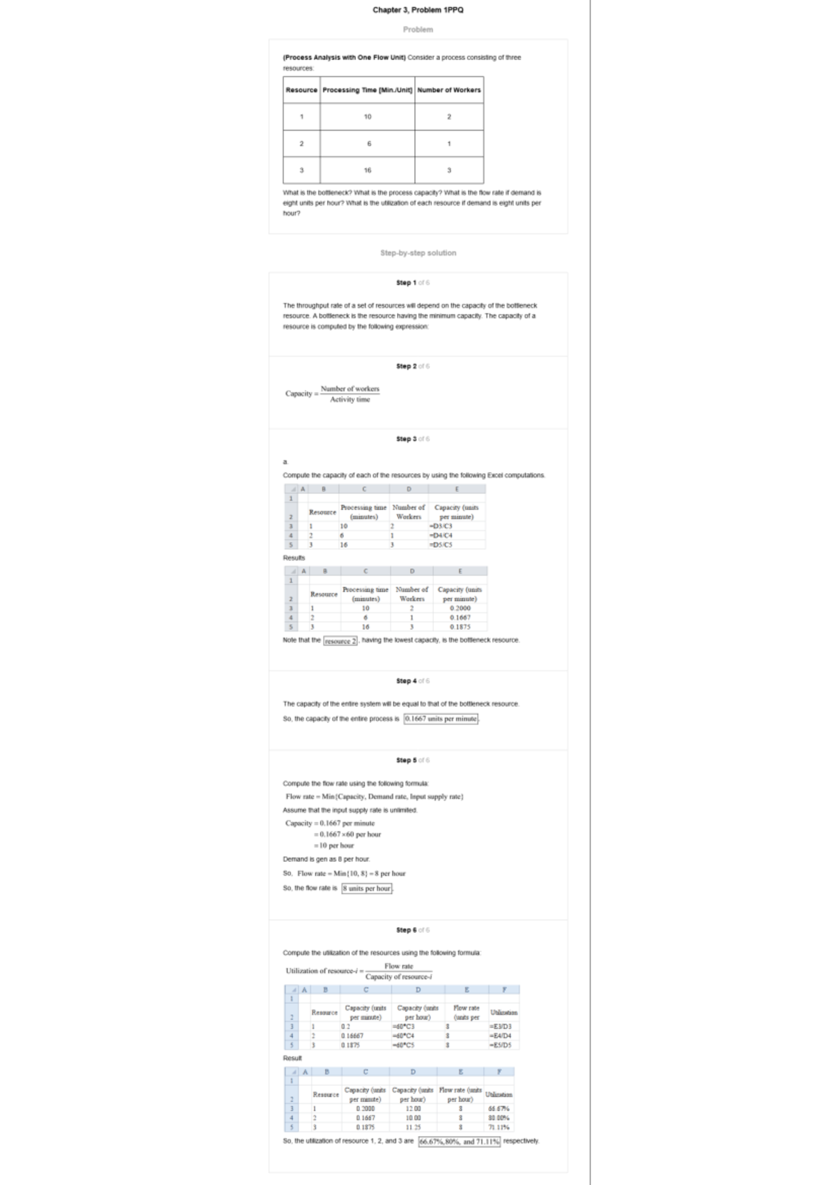 3-1 - 3-1 answer matching chain - Chapter 3, Problem 1PPQ Problem (Process Analysis with One ...