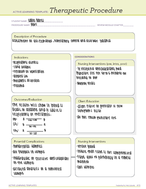 Cystic Fibrosis - ACTIVE LEARNING TEMPLATES THERAPEUTIC PROCEDURE A ...