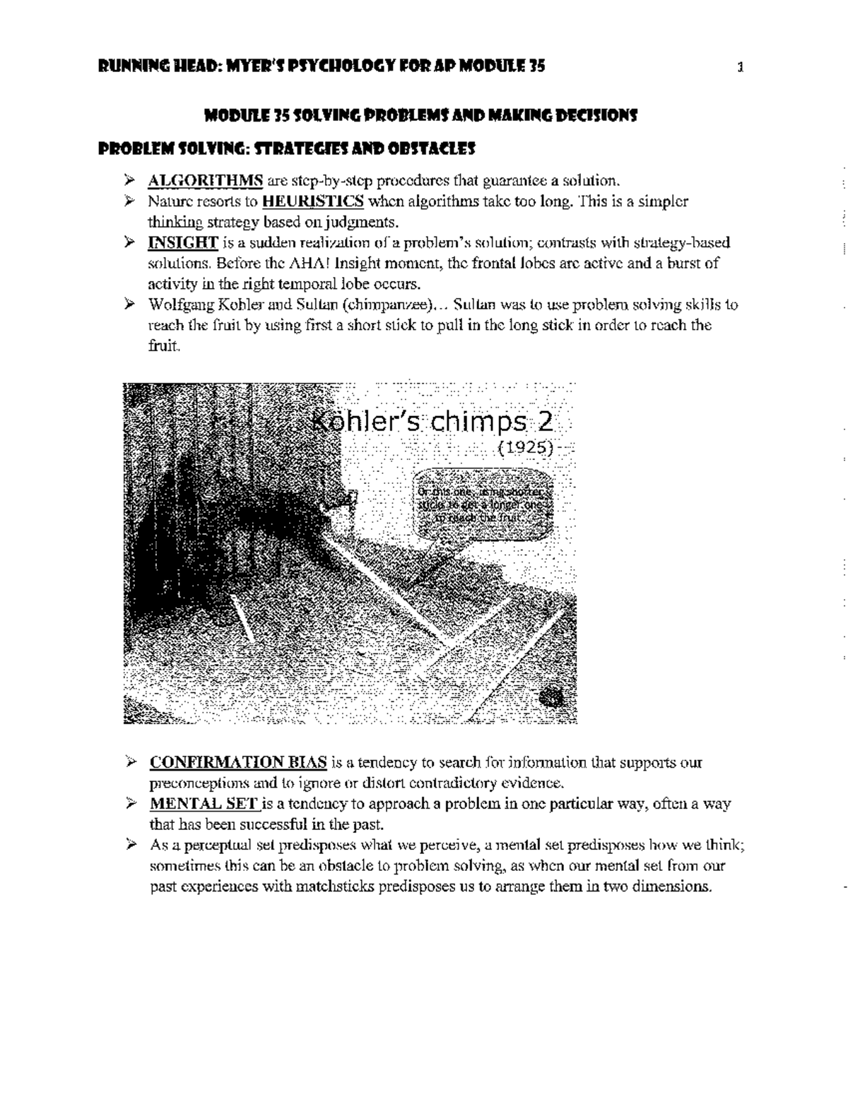 Module 35 - CHEAT SHEET - PSY 150 - Studocu