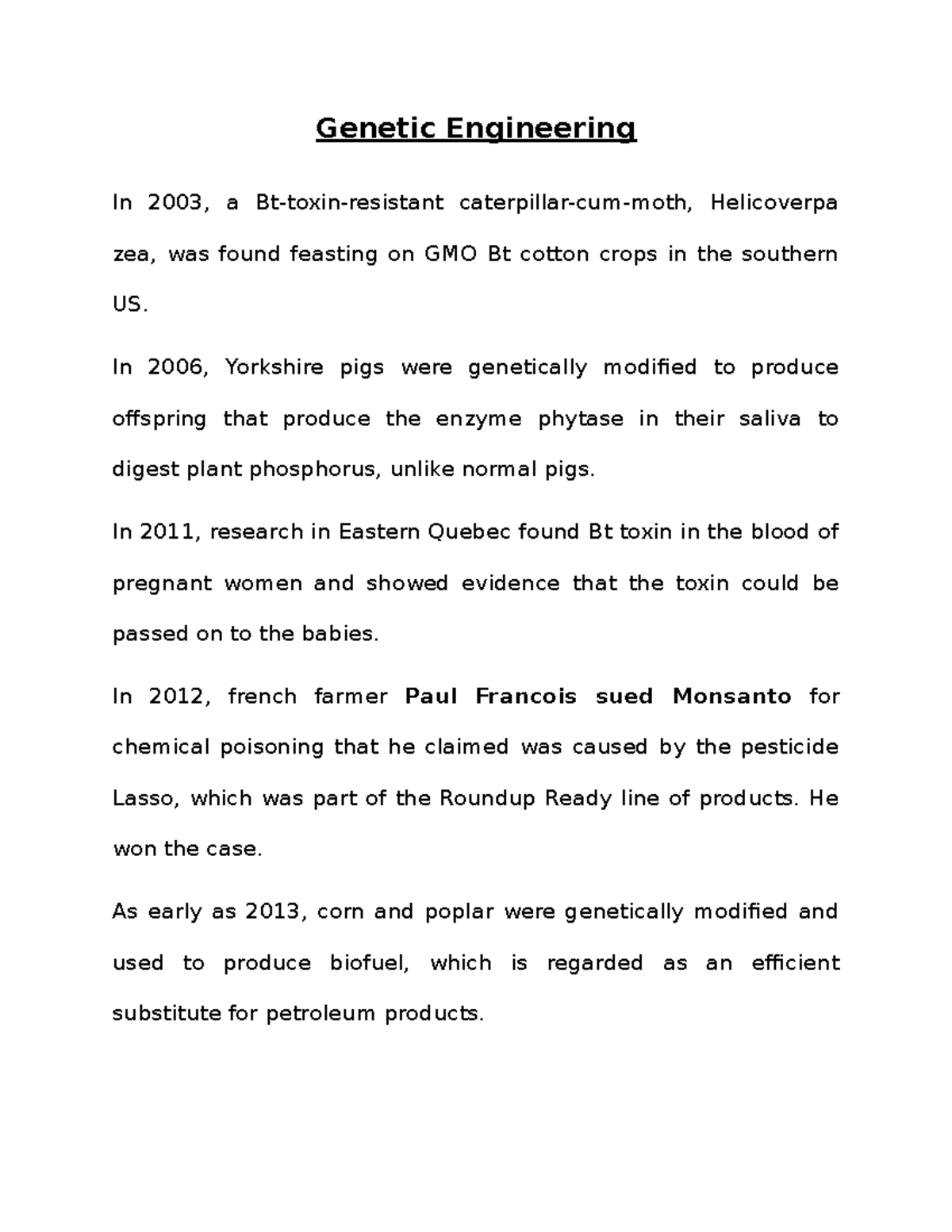 Genetic Engineering - Science, Technology, and Society - Genetic ...