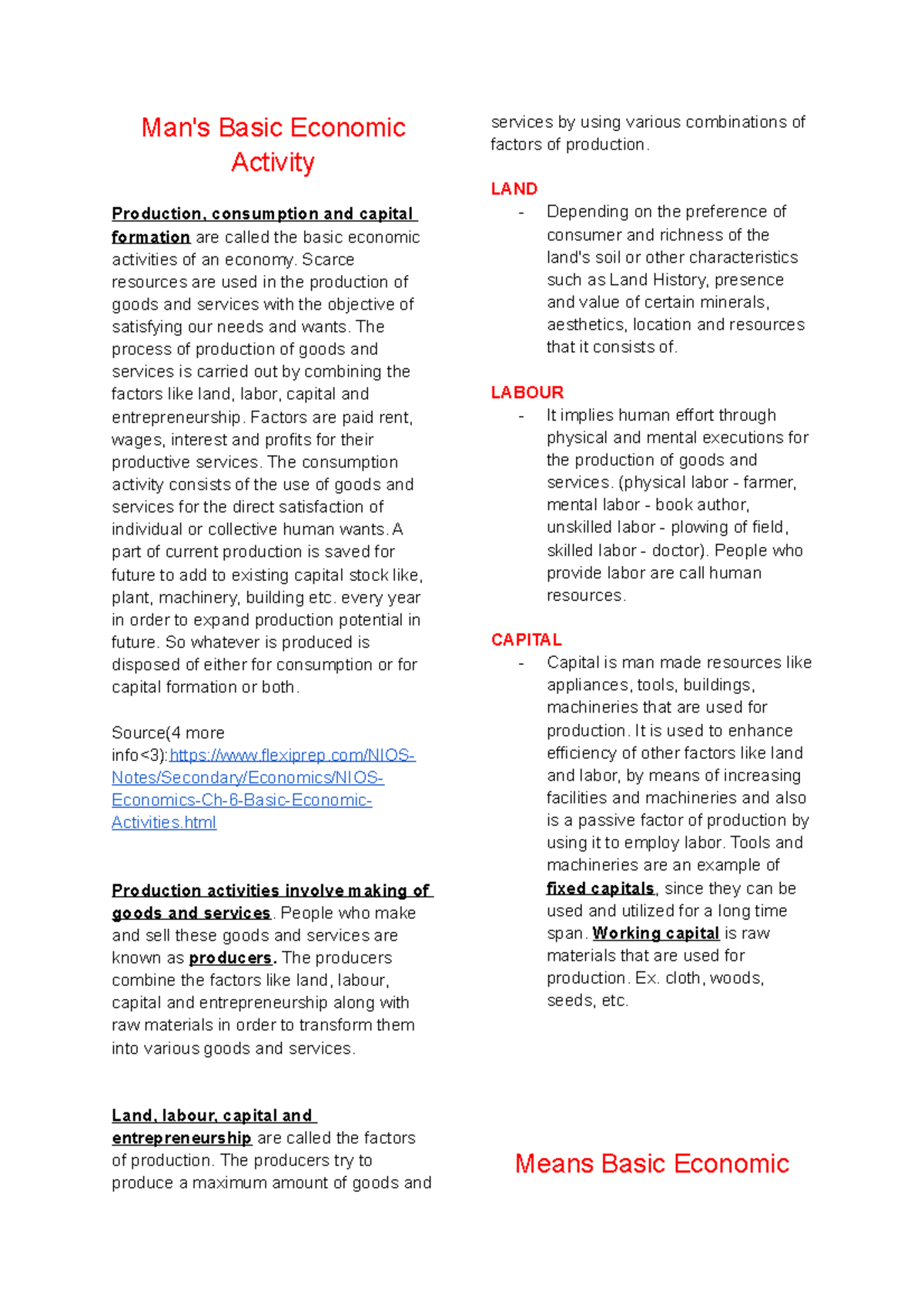 Economic Analysis, Activity and more - Man's Basic Economic Activity ...