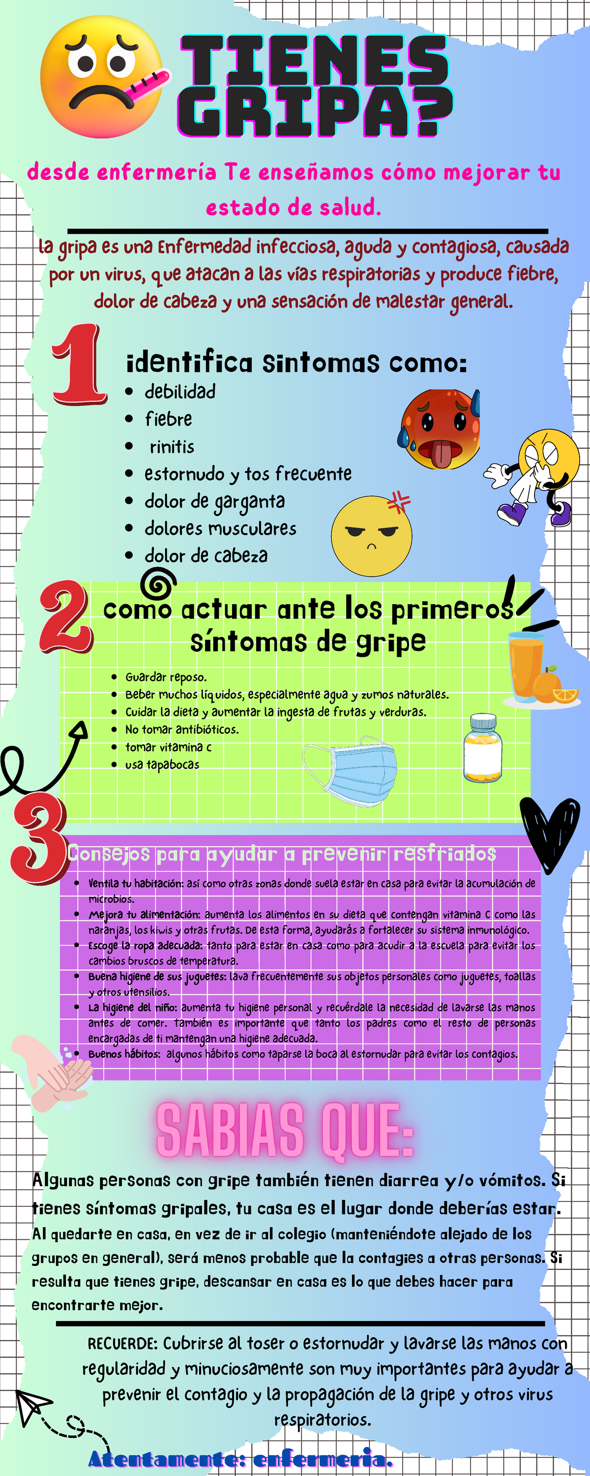 Tienes gripa - identifica sintomas como: como actuar ante los primeros ...