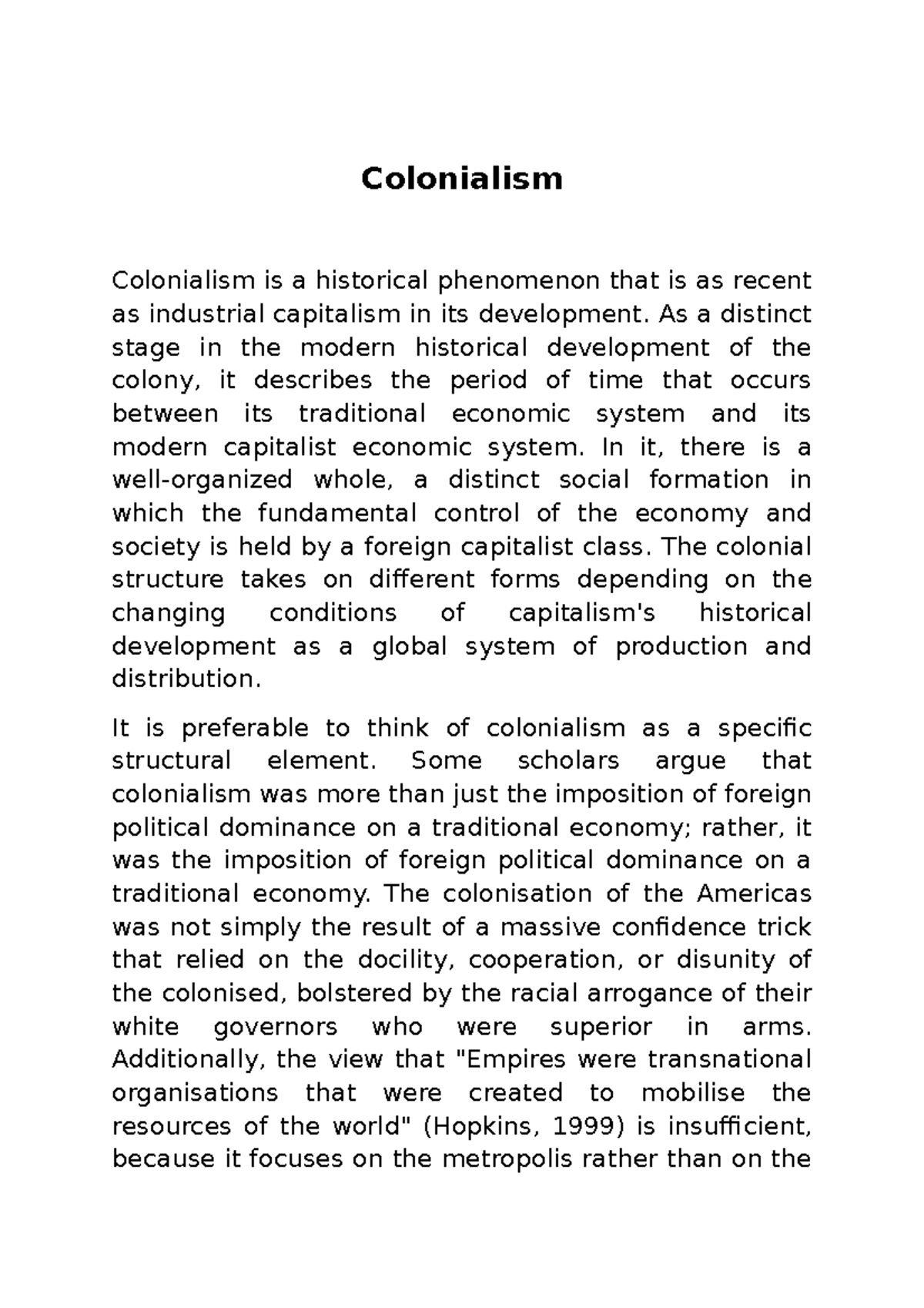 Colonialism Lecture Notes 3 Colonialism Colonialism Is A Historical colonialism-lecture-notes-3-colonialism-colonialism-is-a-historical