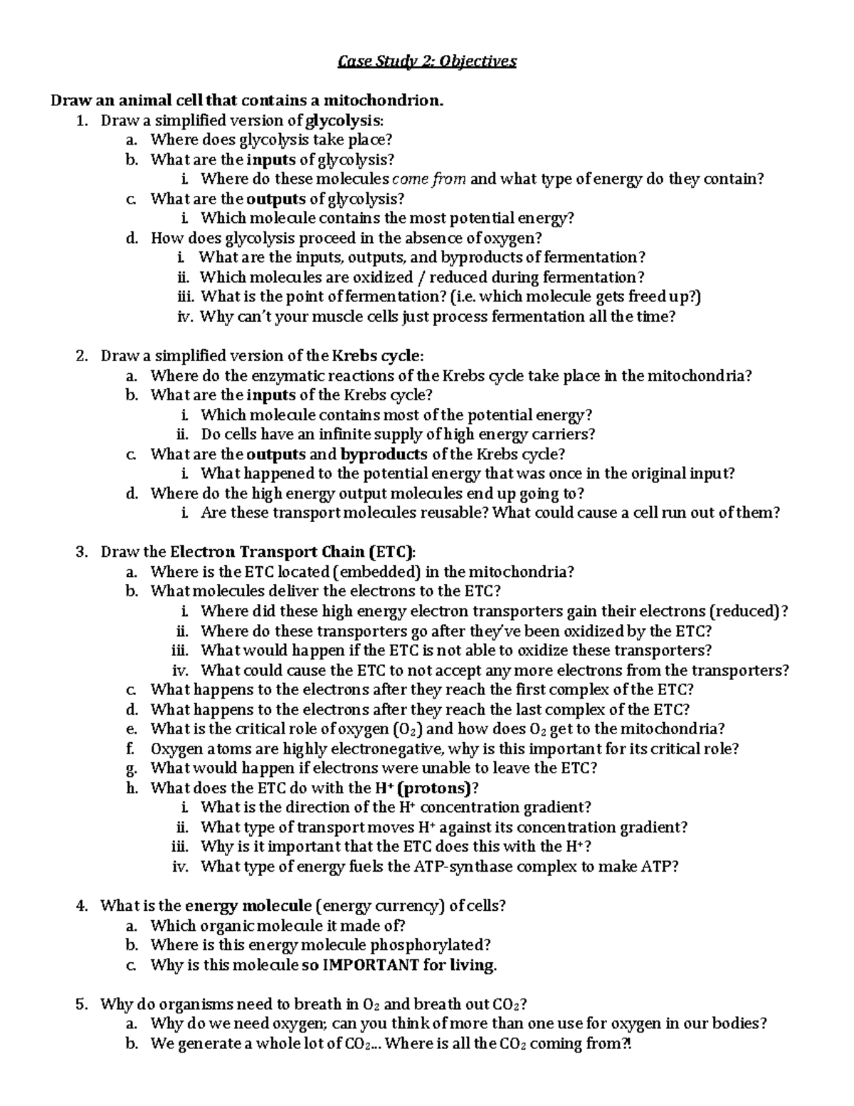 Case Study 2 - Objectives - Case Study 2: Objectives Draw an animal ...