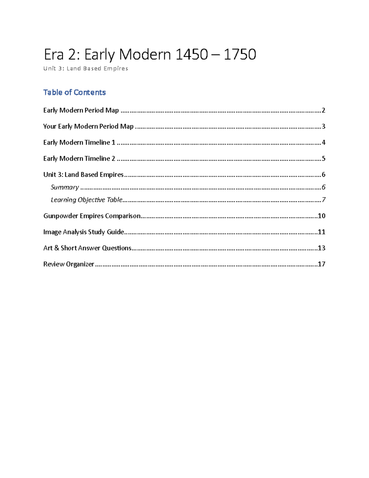 Unit 3 Packet - yuuuuuu - Unit 3: Land Based Empires Era 2: Early ...