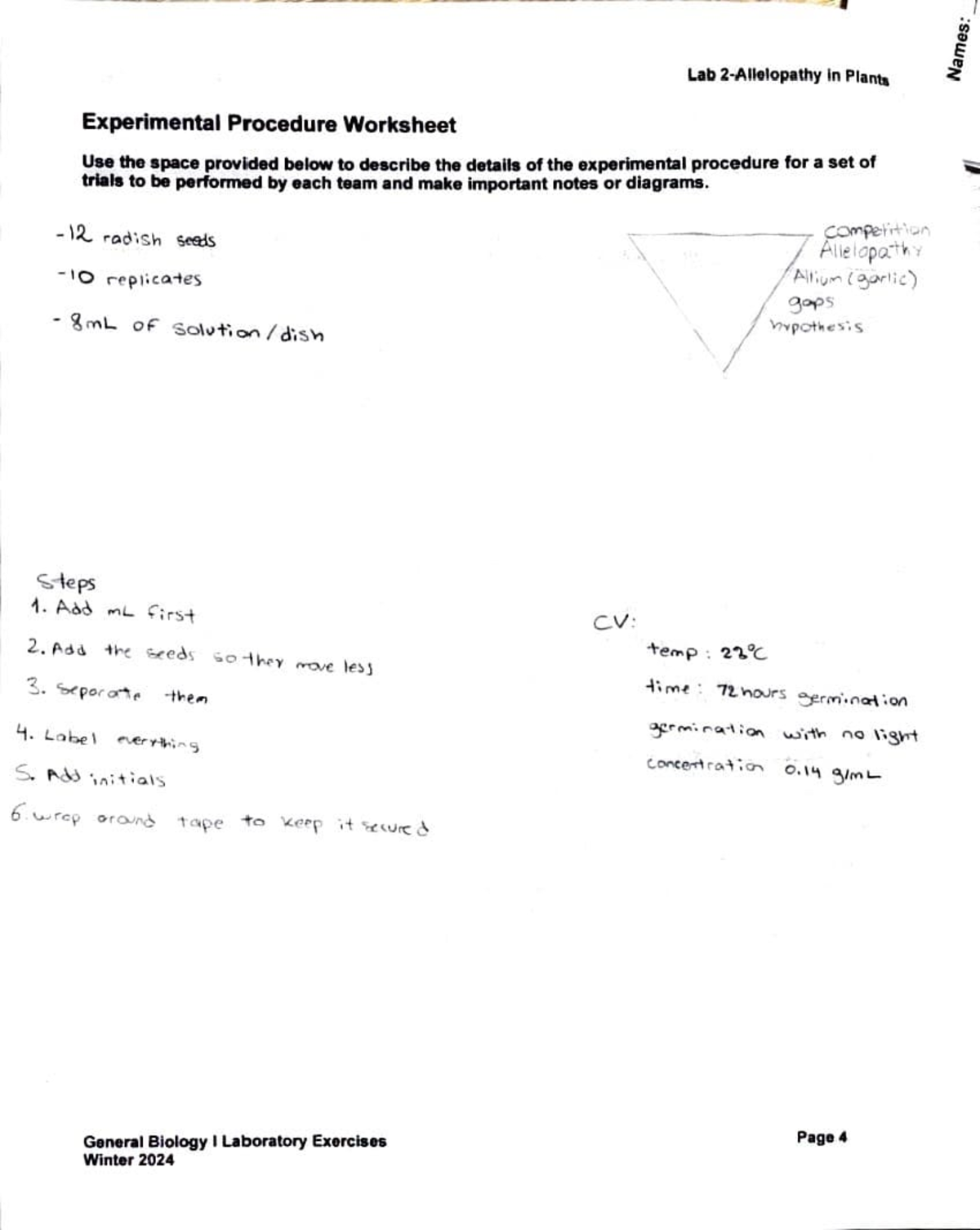 Lab 2 - Lab - j Ulb 2-AHelOPflthy ln Plant., l Experimental Procedure ...