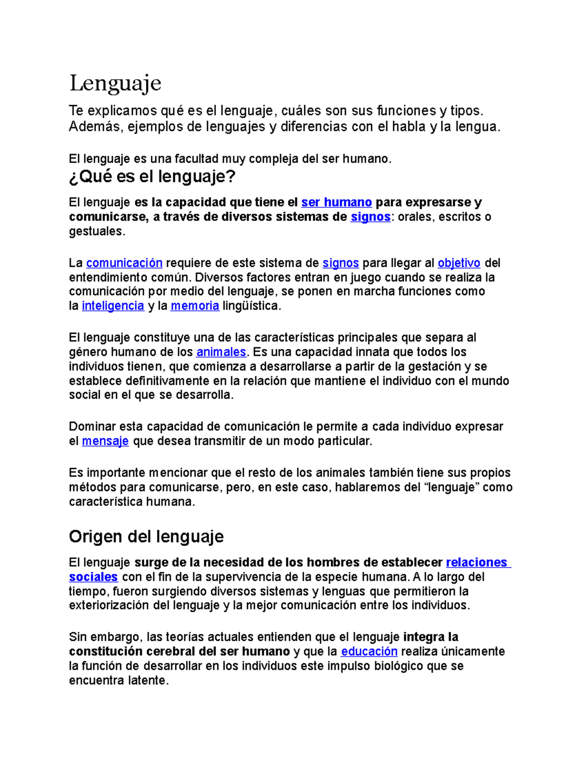 Lenguaje - Lenguaje Te explicamos qué es el lenguaje, cuáles son sus ...