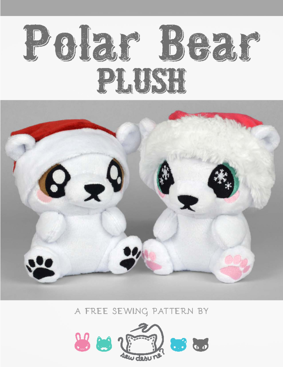 Polar Bear Plush Sewing Pattern - A FREE SEWING PATTERN BY Polar Bear ...