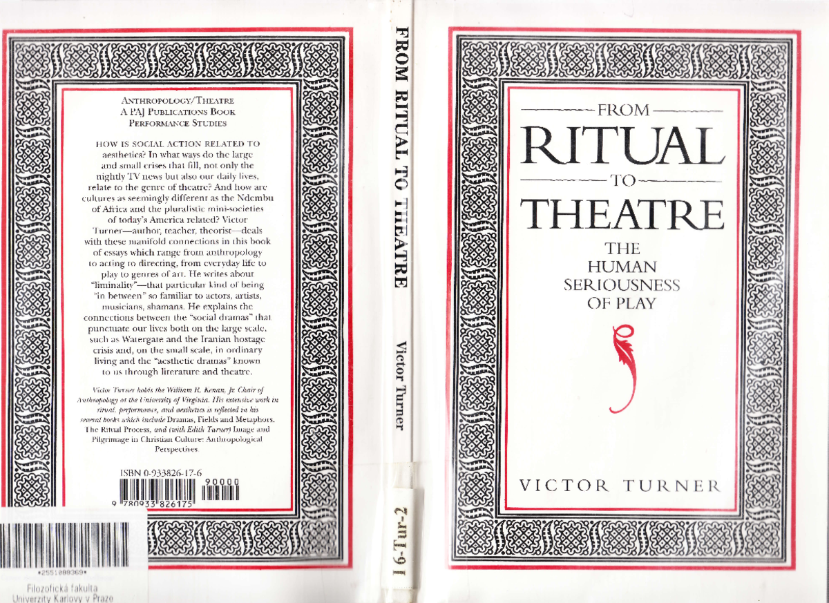 Turner Victor From Ritual to Theatre - 䈀 昀昀椀í昀昀椀É 愀 䘀刀伀䴀 刀䤀吀唀䄀䰀 吀伀 吀渀䔀䄀 ...