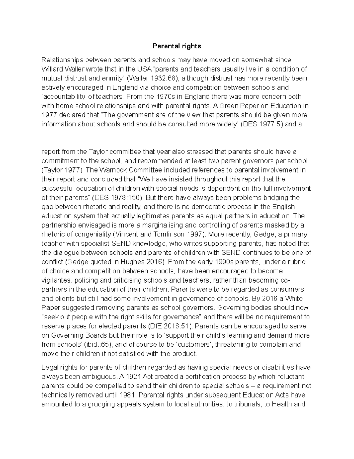 Parental rights - Parental rights Relationships between parents and ...