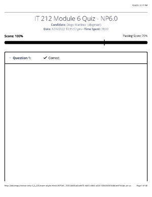 Quiz 2 - IT-212 Module 2 - NP6. Candidate: Jairo Borges (jborges0214 ...