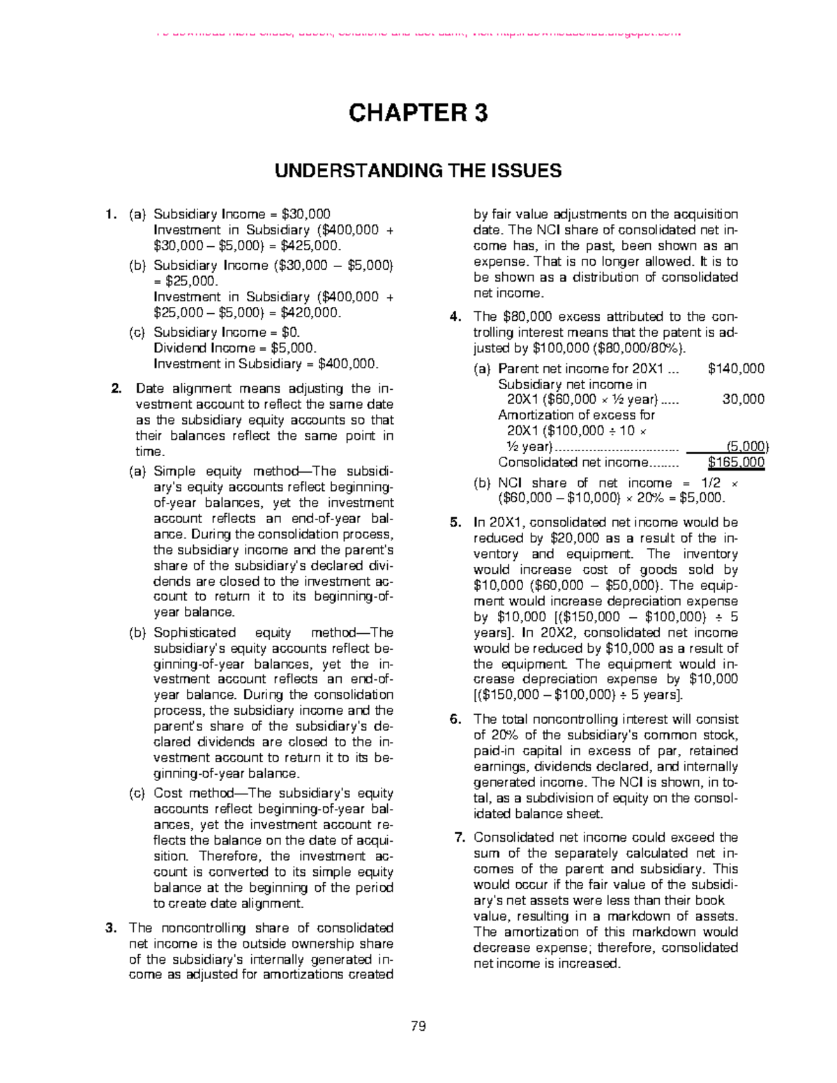 Solution manual Advanced Accounting 10e by Fischer Taylor CH03 - To ...
