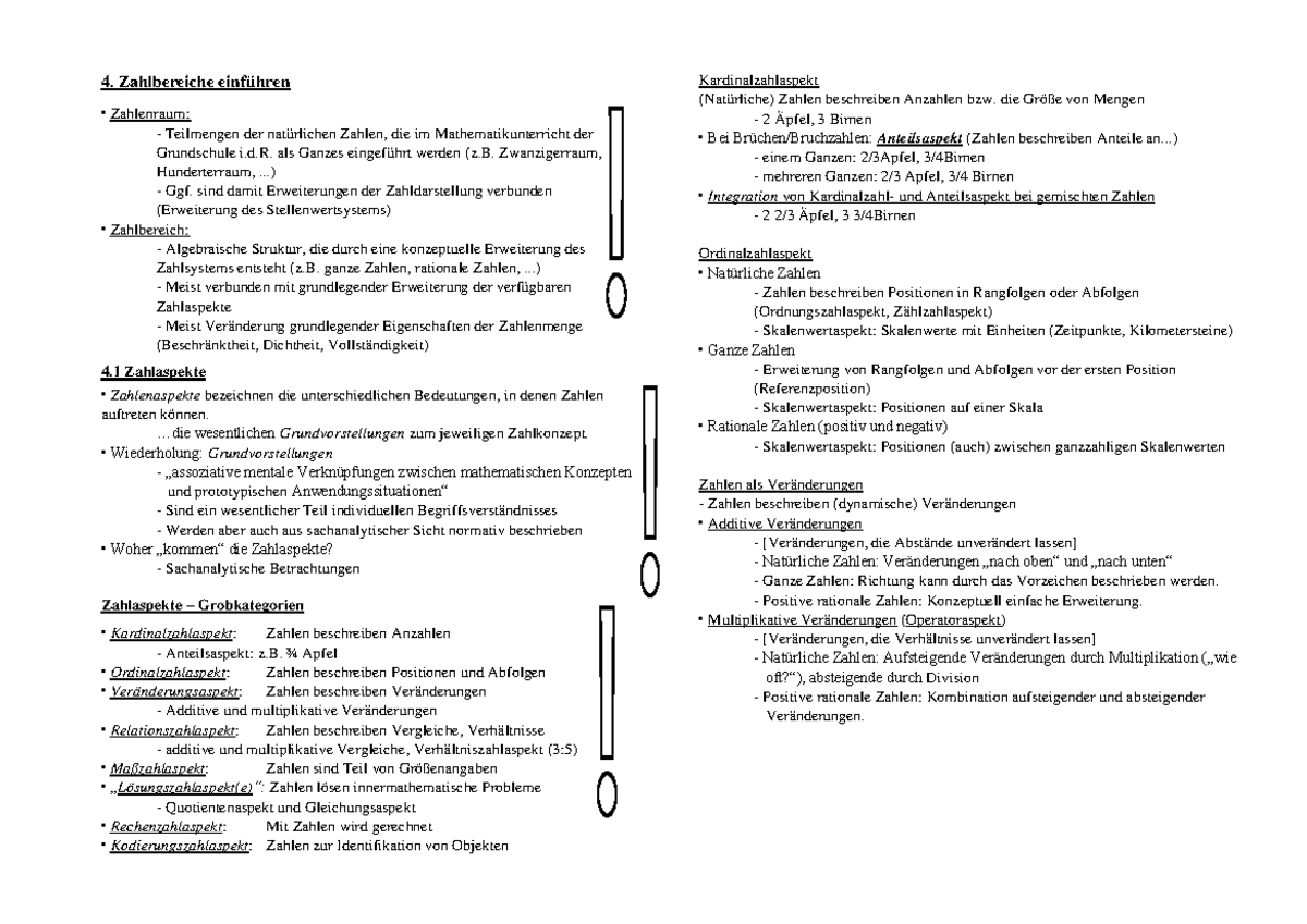 Mathe Didaktik 2 - 4. Zahlbereiche einführen - 4. Zahlbereiche ...