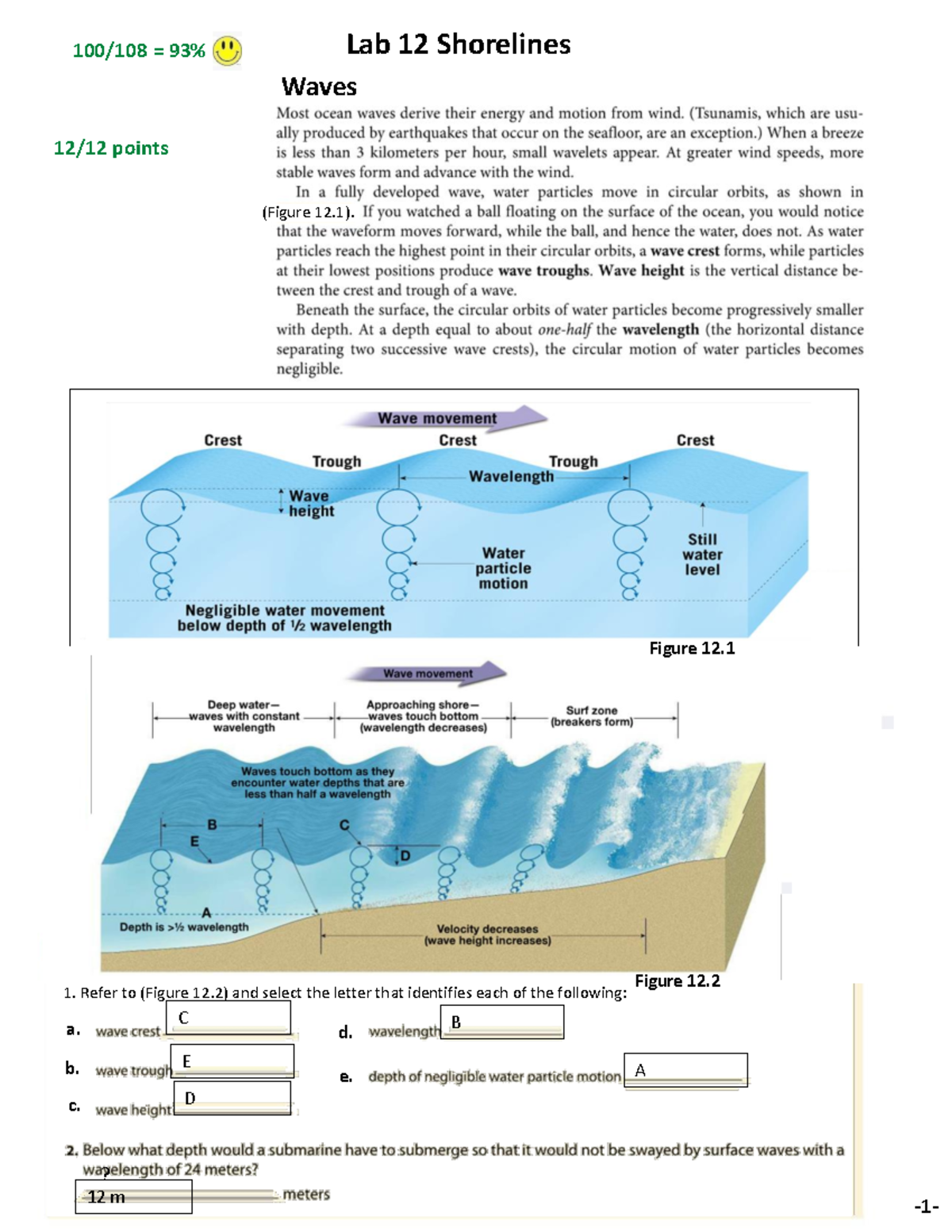 Lab 12 - Shorelines-Spring 2022 Kyle Mohammed -1- a. b. c. Lab 12 ...
