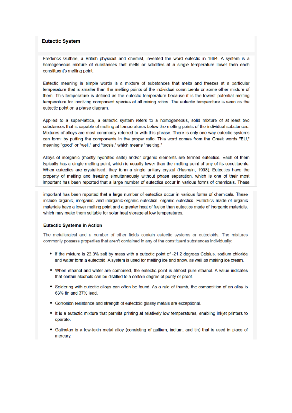 Euttetic - Eutectic System Frederick Guthrie, a British physicist and ...