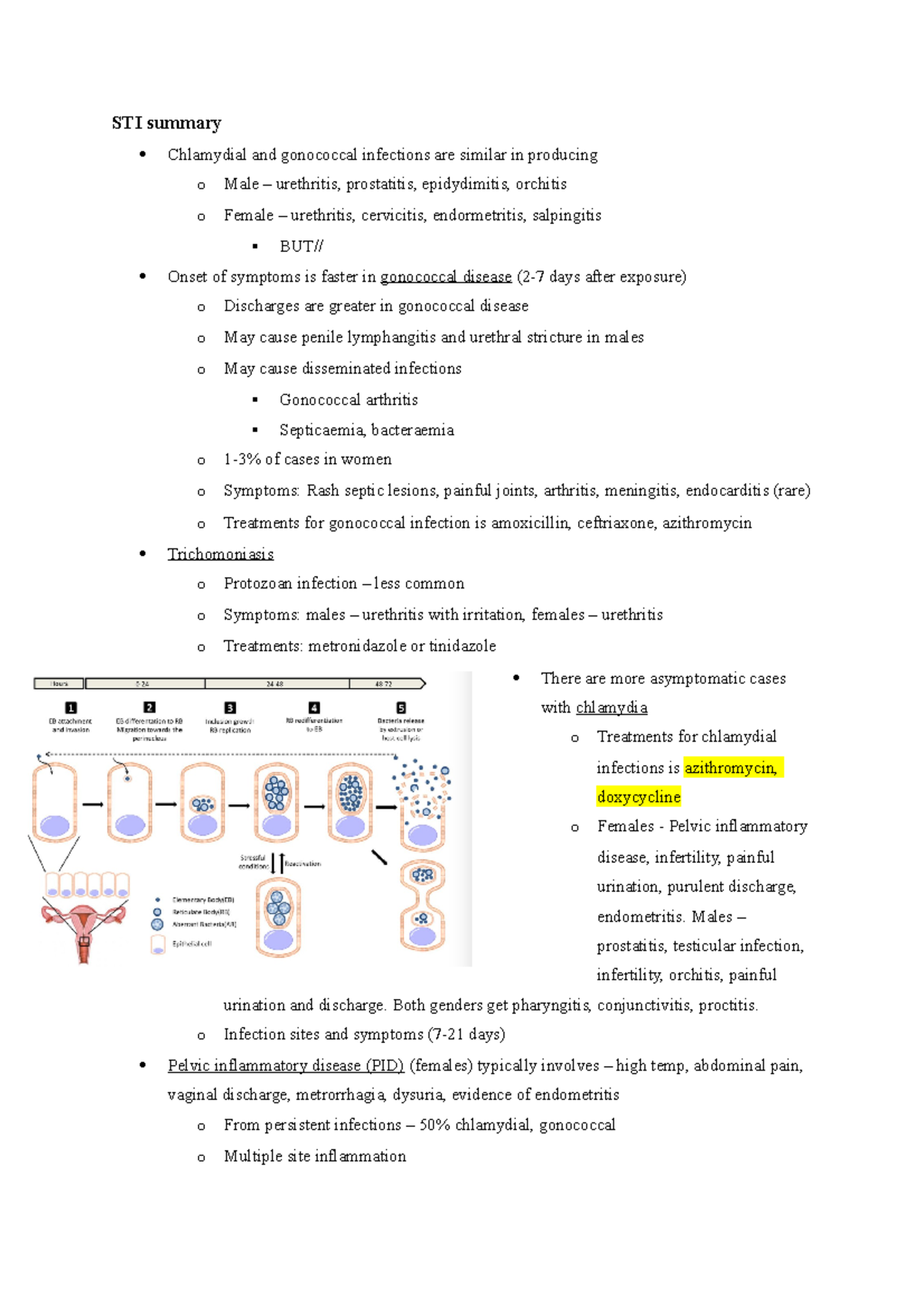 STI summary - STI summary Chlamydial and gonococcal infections are ...