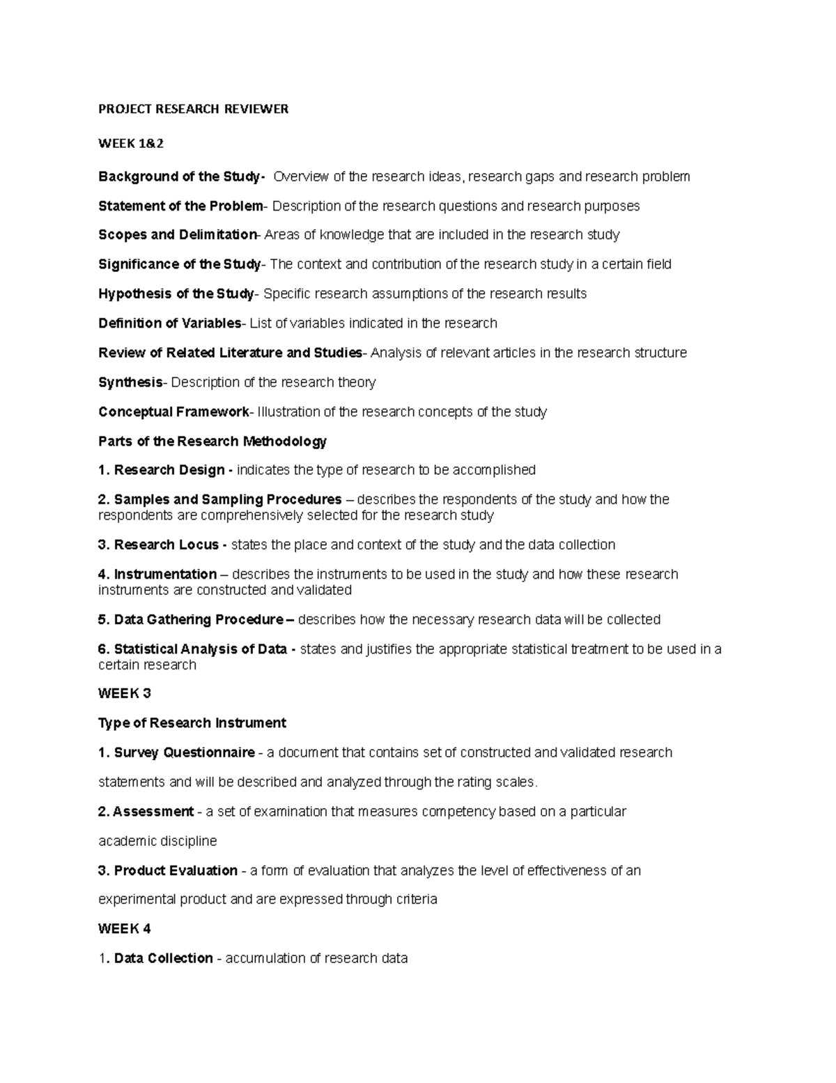 Project Research Reviewer - PROJECT RESEARCH REVIEWER WEEK 1 ...