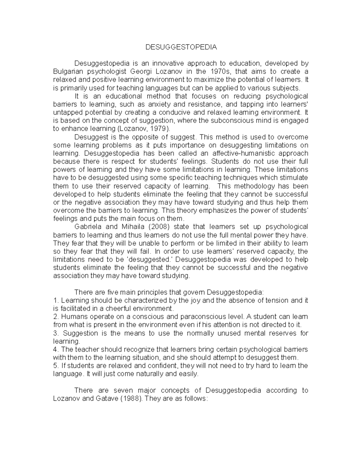 Desuggestopedia - Approaches in Language Teaching - DESUGGESTOPEDIA ...