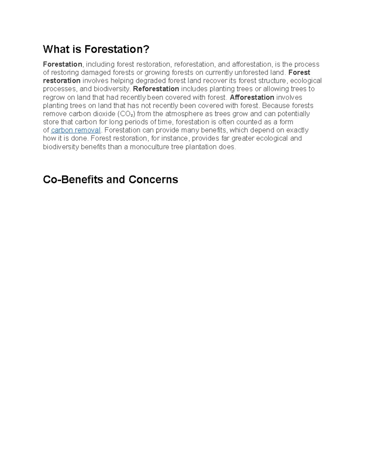 What is Forestation - for every student - What is Forestation ...