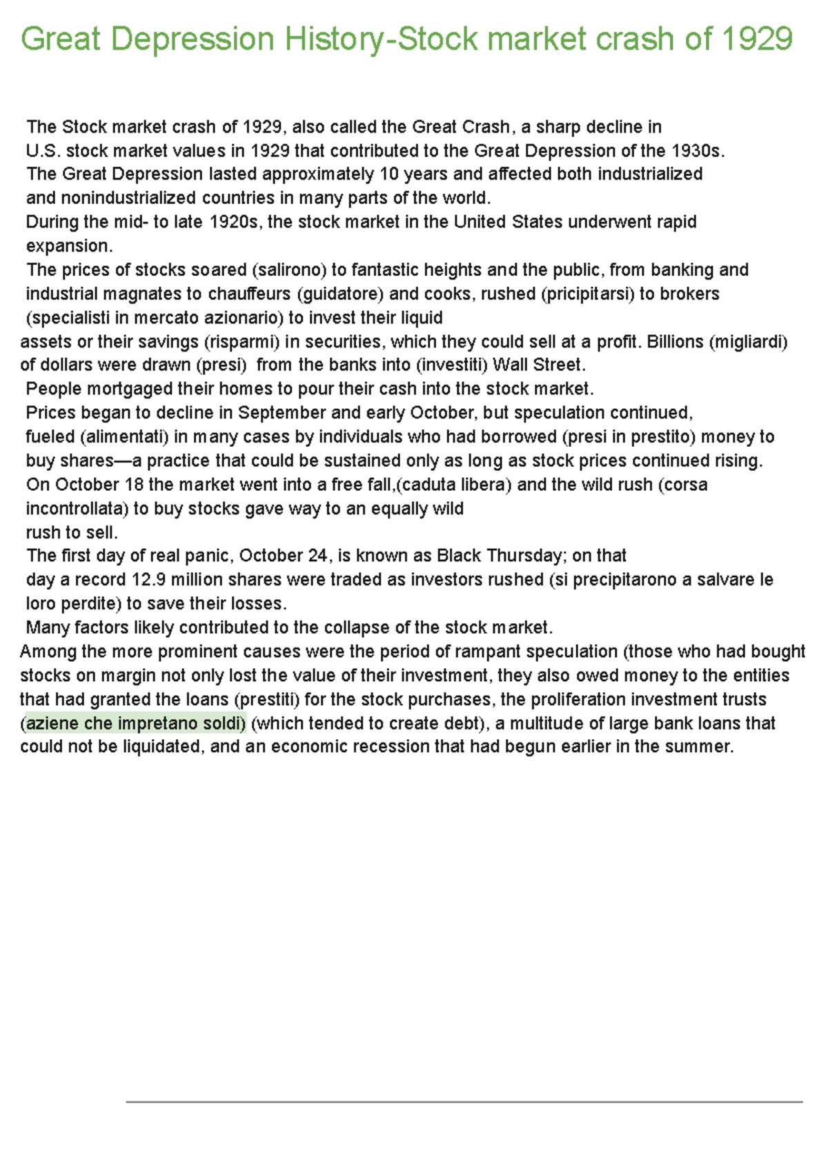 (MY) Great Depression History - Great Depression History-Stock market ...